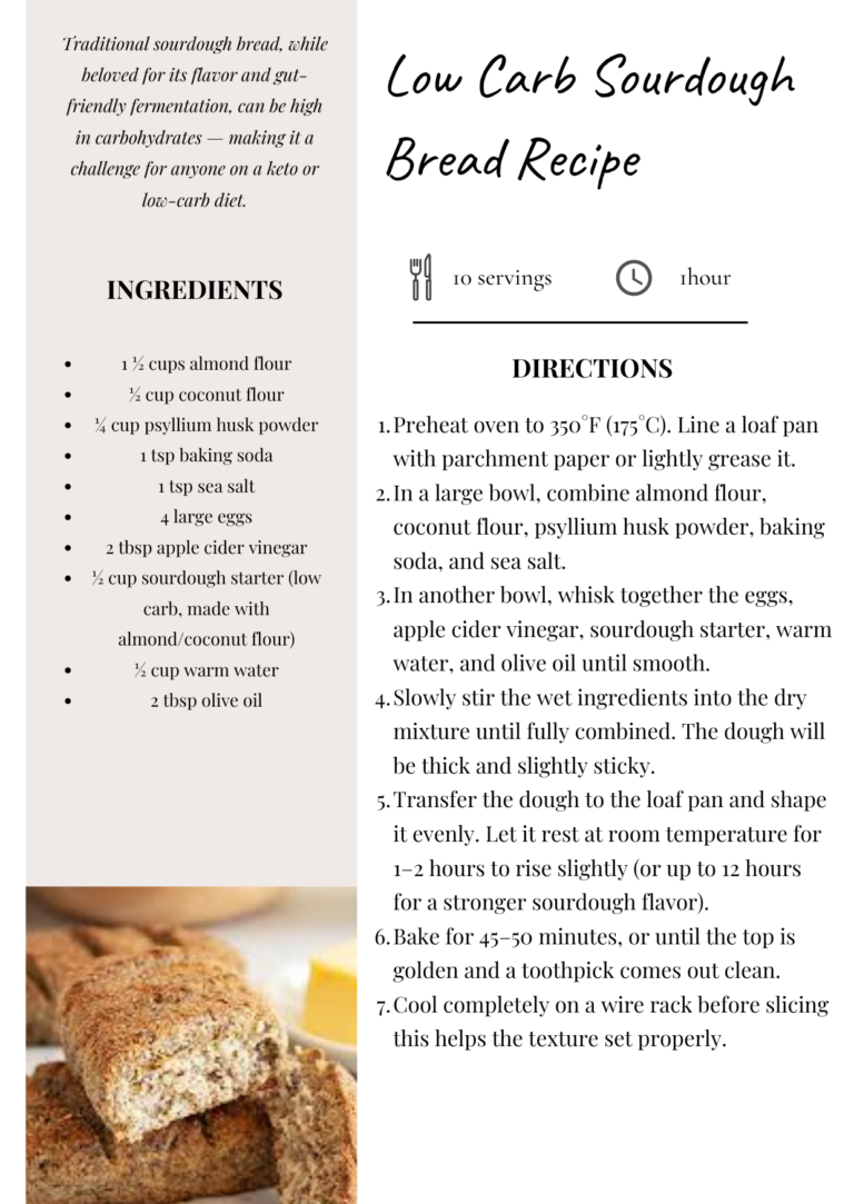 Low Carb Sourdough Bread Recipe - Recipe Royale